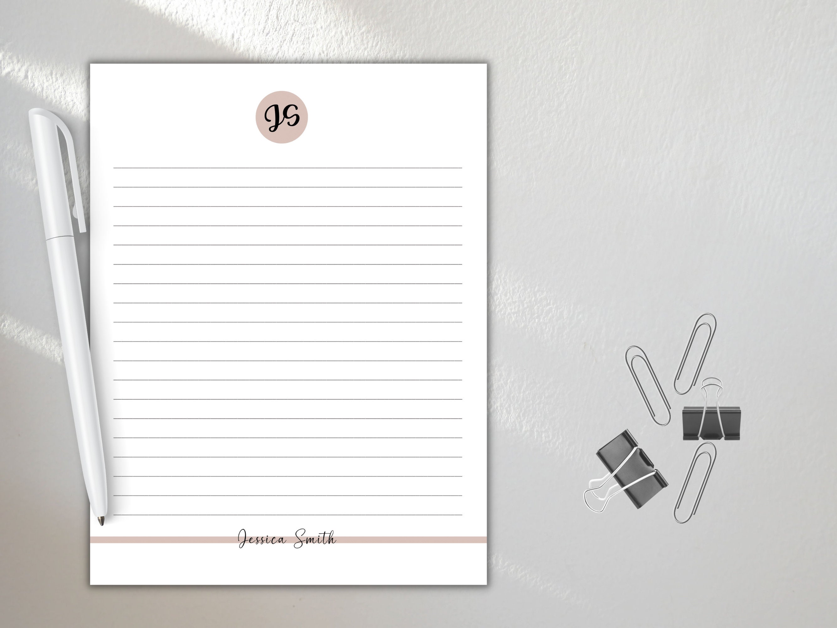 Personalized Printable Stationery Template | Business Stationery ...