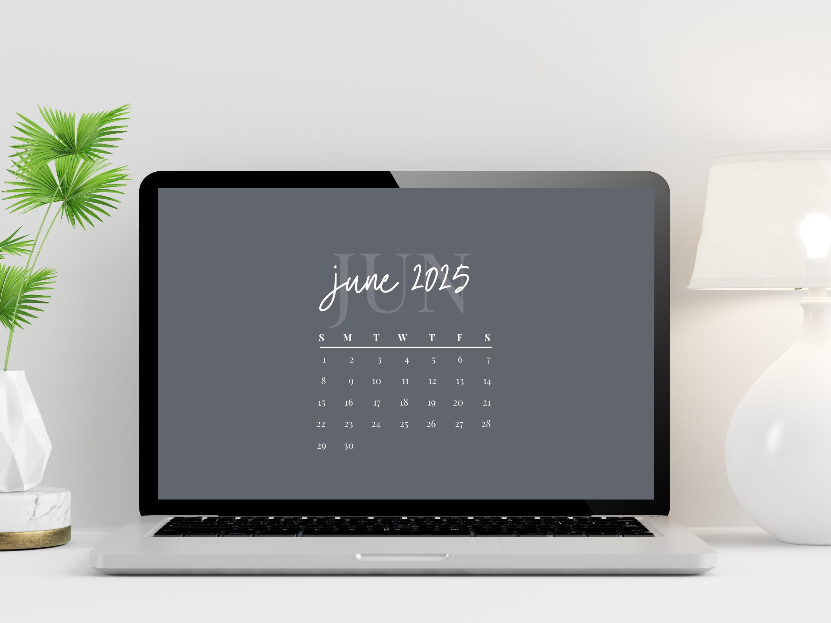 2025 Minimalistic Calendar Desktop Wallpaper | Modern Minimalistic ...