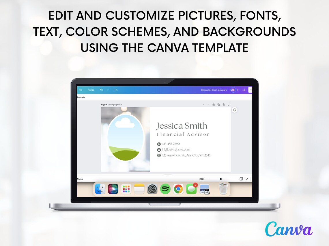 Professional Email Signature Template | Instant Download Canva Bundle ...