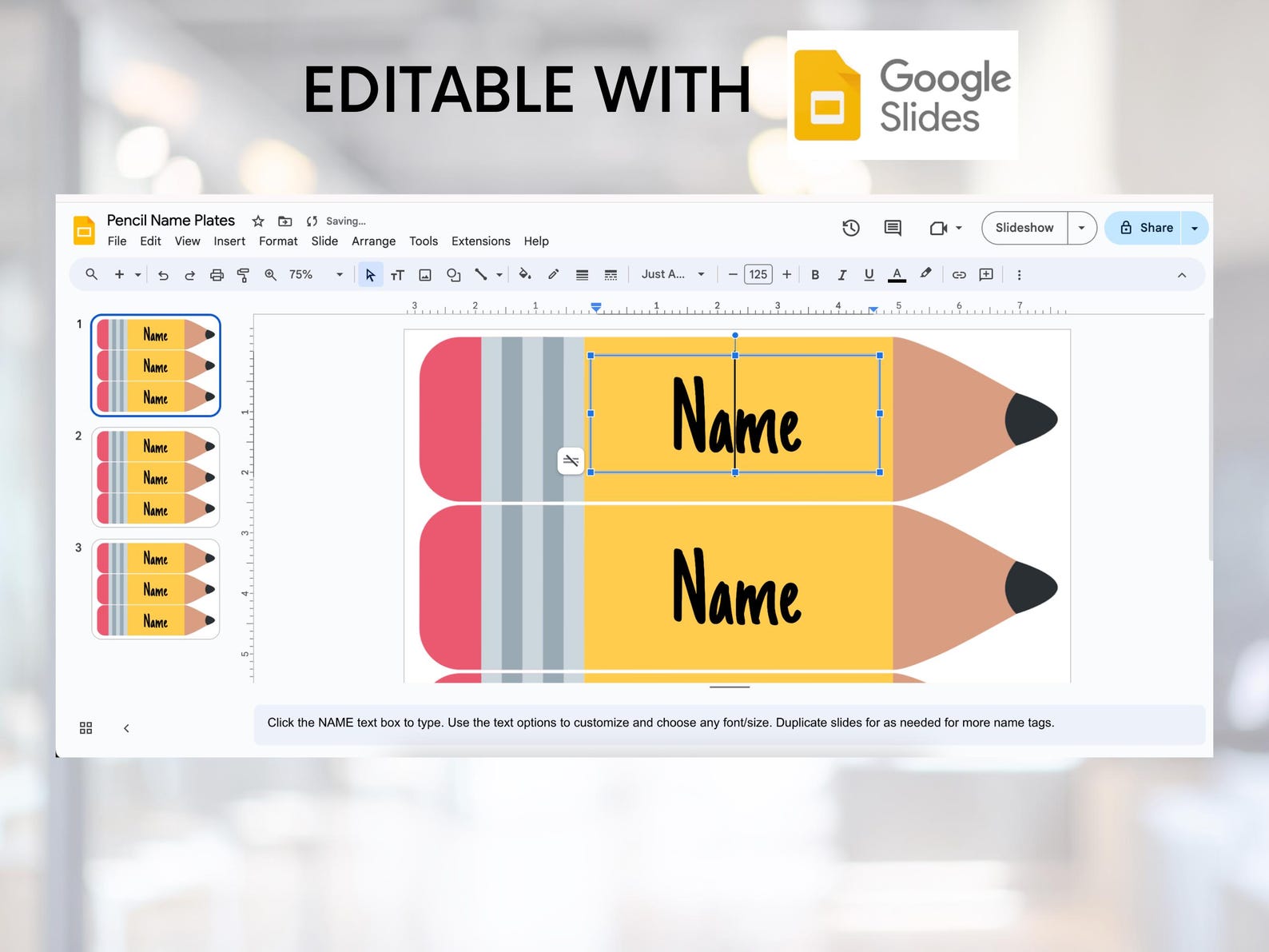 Printable Pencil Name Tags | Customizable Editable Stationery | Back to ...