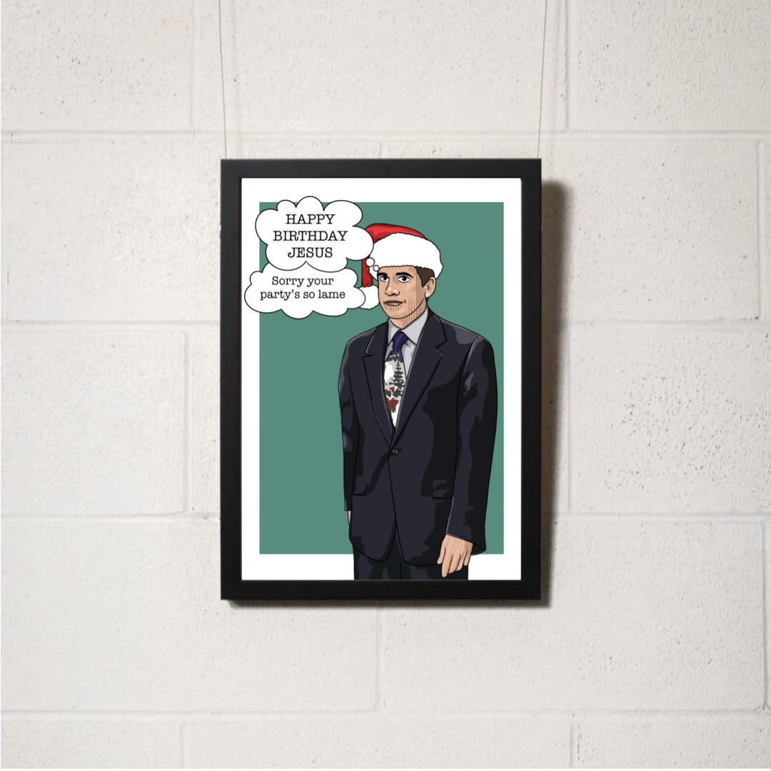 Michael Scott Christmas happy Birthday Jesus the Office DIGITAL ...