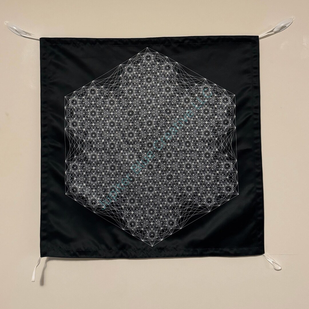 Fractal Metatron’s Cube Sacred Geometry Tapestry 30x30 in – Multi ...