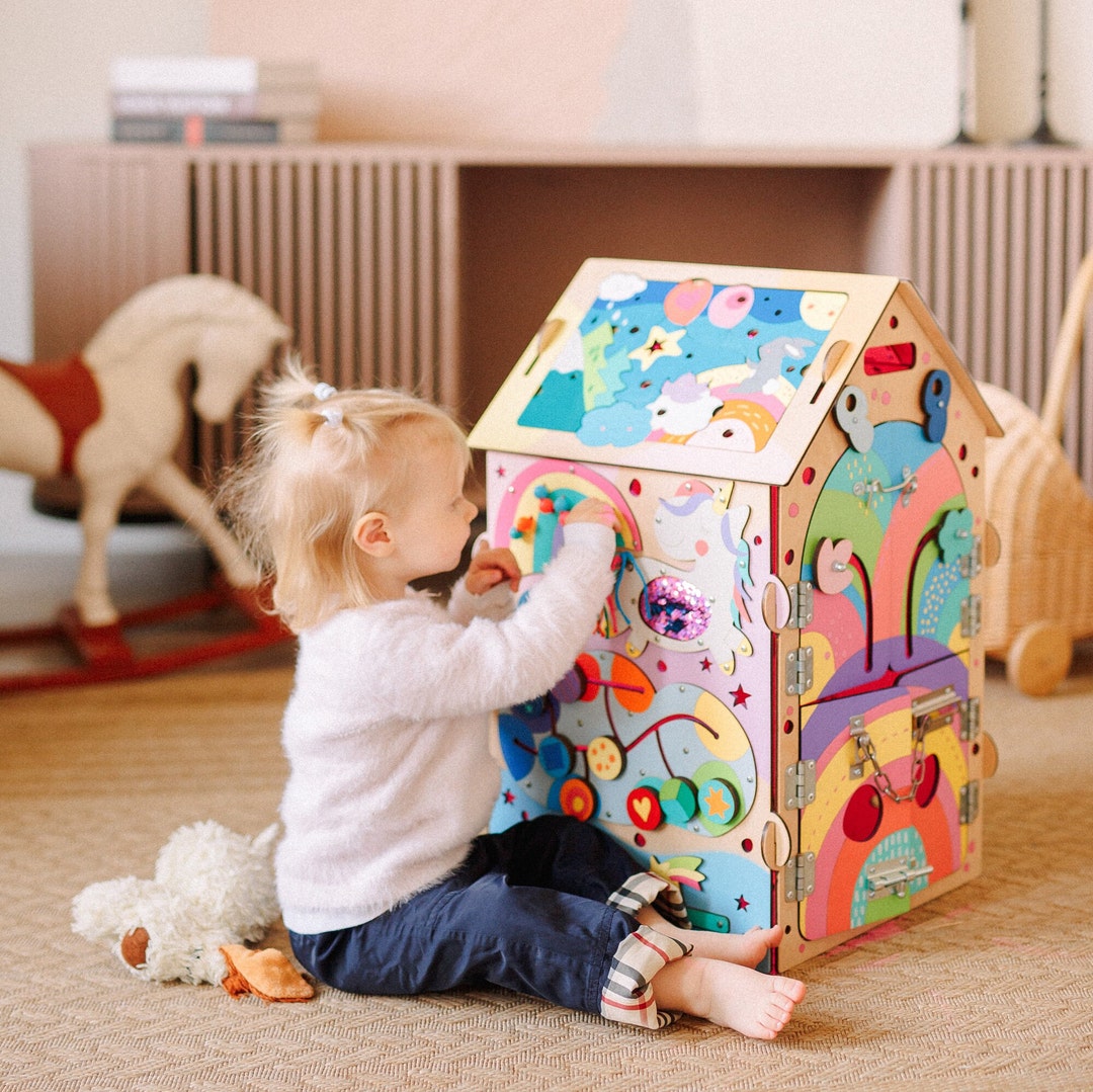 Busy Board House XXL PRINCESS LED for Toddler. Educational Activity ...