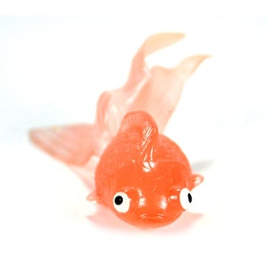 10pcs Small Goldfish for Crafts Orange Soft Plastic Rubber Little ...