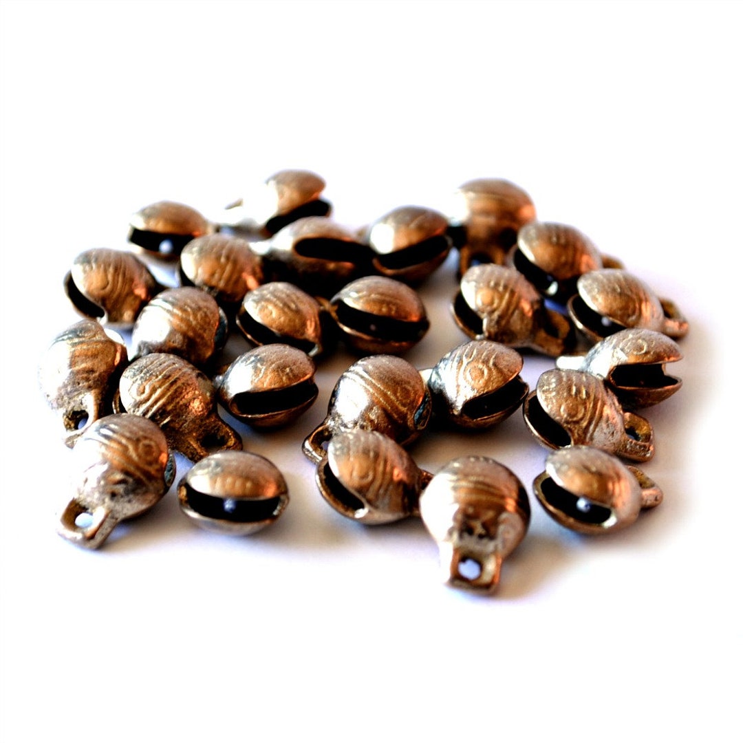 25pcs Tibetan Brass Bells 9mm Tiny Bell Bead Craft Supply Temple ...
