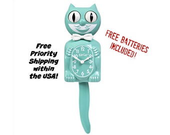 Green Kit Kat Clock - Etsy