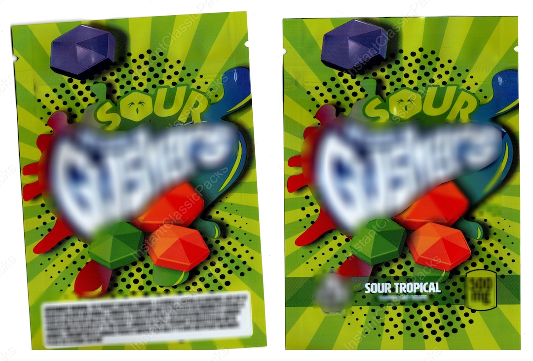 Designer Gush Sour Tropical 3.5 Candy Storage Empty Bags - Etsy