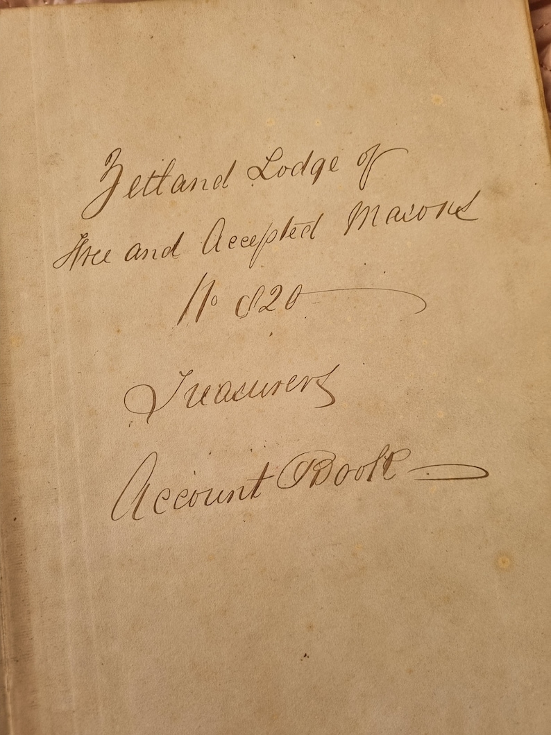 Antique *MASONIC* Ledger 1849 - 1950 Zetland Freemason's Lodge 100 ...