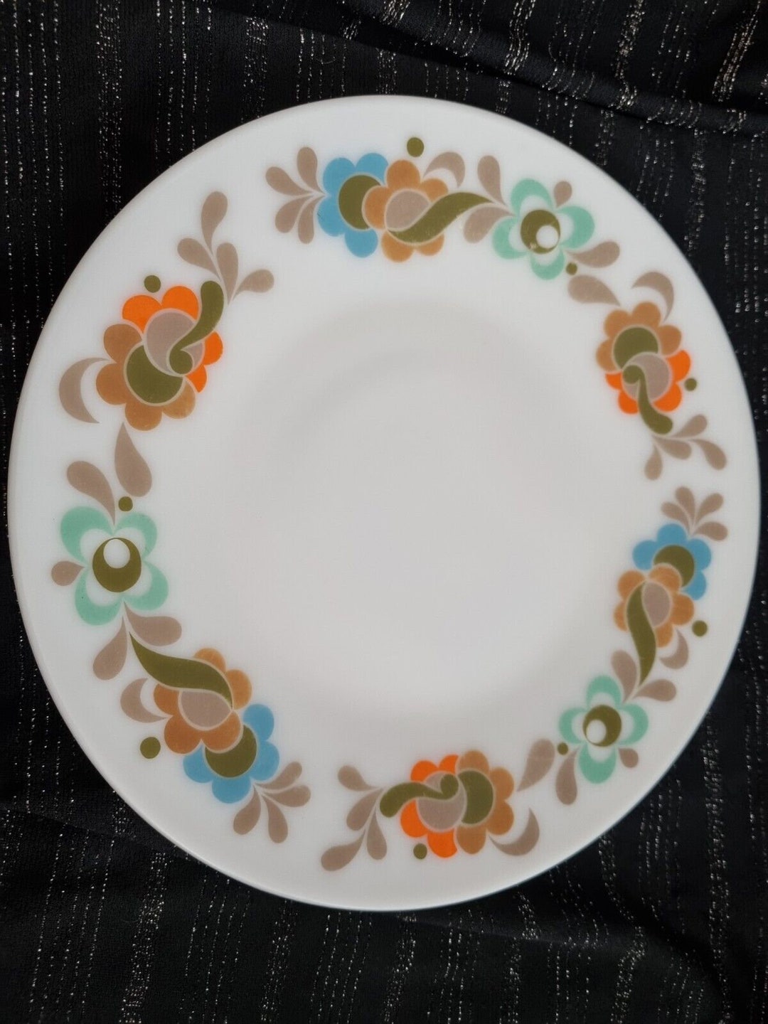 Vintage British 1970s JAJ *PYREX* Dinner Plate in TEMPO "carnaby ...