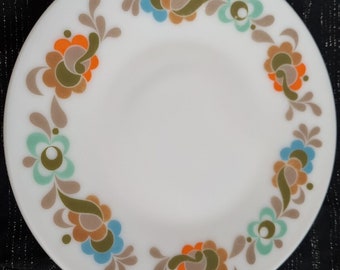 Vintage British 1970s JAJ *PYREX* Dinner Plate in TEMPO "carnaby ...