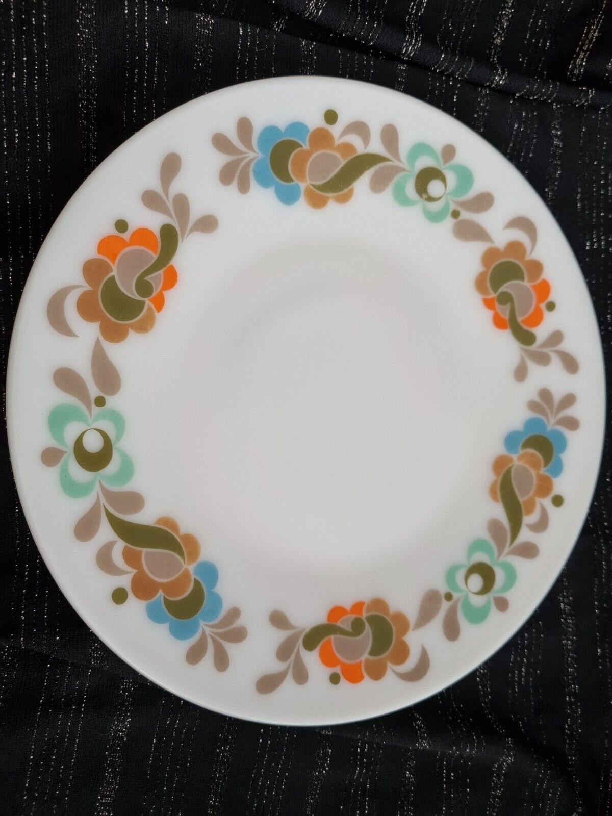 Vintage British 1970s JAJ *PYREX* Dinner Plate in TEMPO "carnaby ...