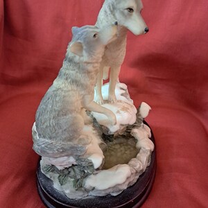 Vintage JULIANA COLLECTION Wolves on Snow Covered Rocks - Etsy