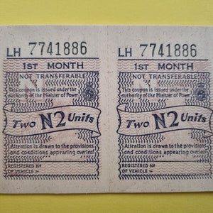 Vintage Motor Fuel RATION BOOK Complete and Unused, Mint Condition LH7 ...