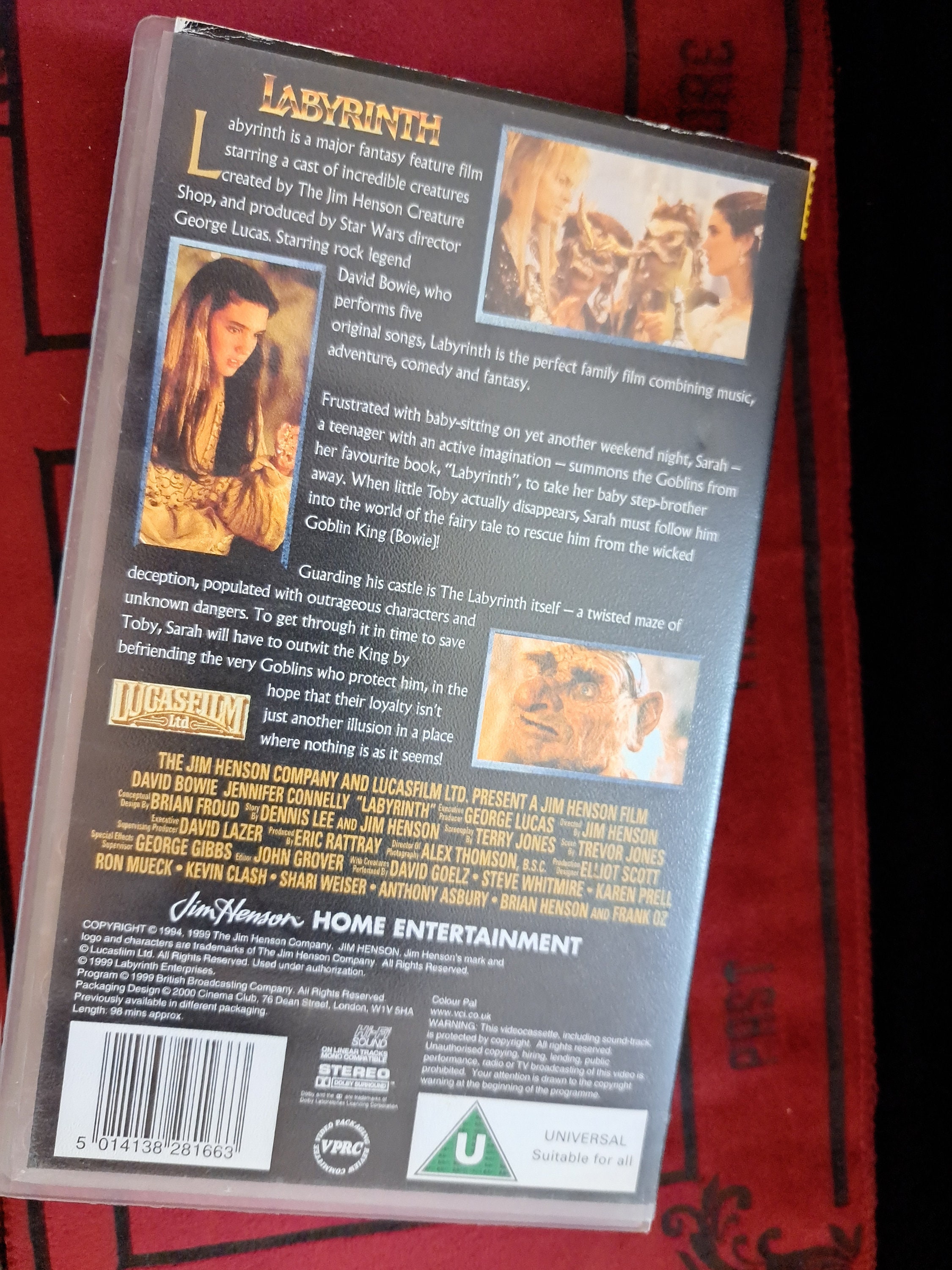 Vintage LABYRINTH VHS Video David Bowie - Etsy UK