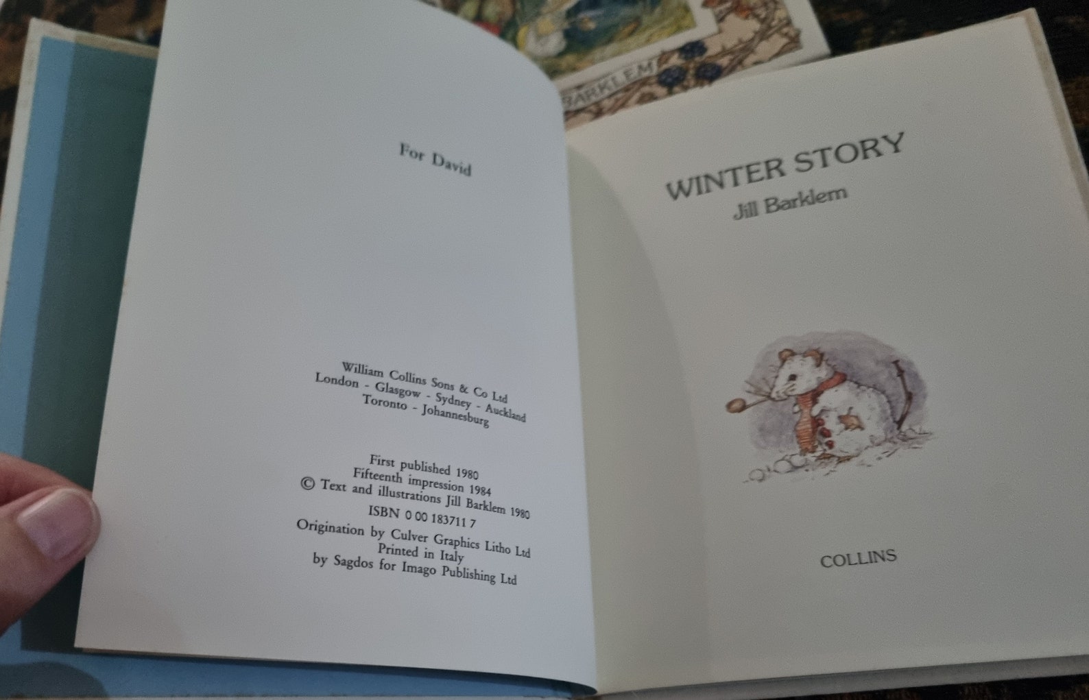 Vintage *BRAMBLY HEDGE* Winter Story 1984 Jill Barklem - Etsy