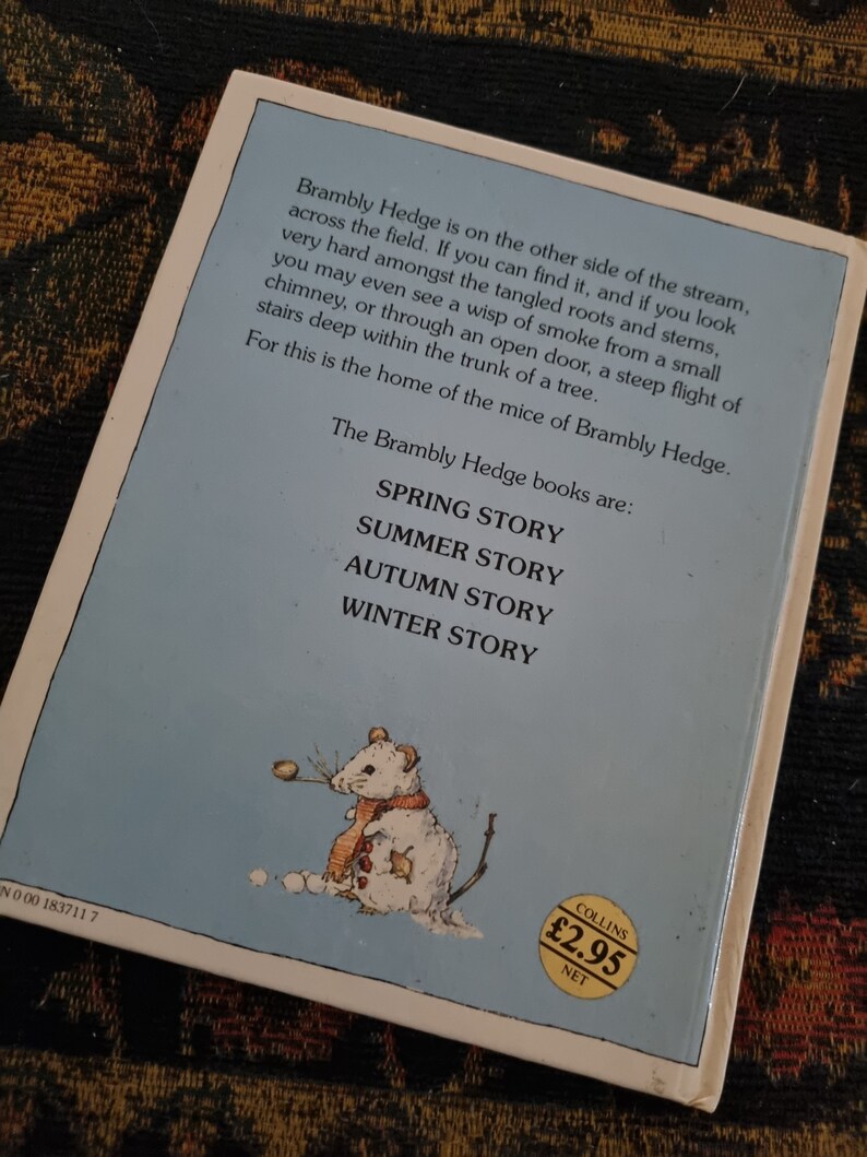 Vintage *BRAMBLY HEDGE* Winter Story 1984 Jill Barklem - Etsy