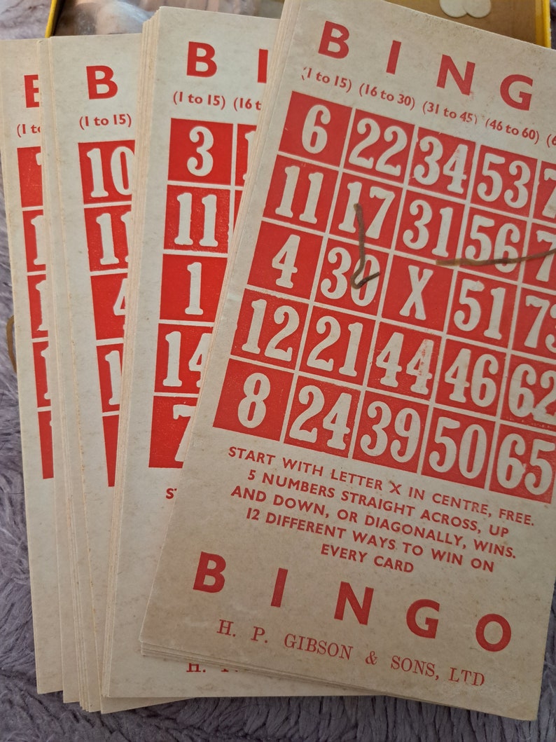 Rare Vintage 1950s HPG Games *BINGO!* Unused in Original Box - Etsy