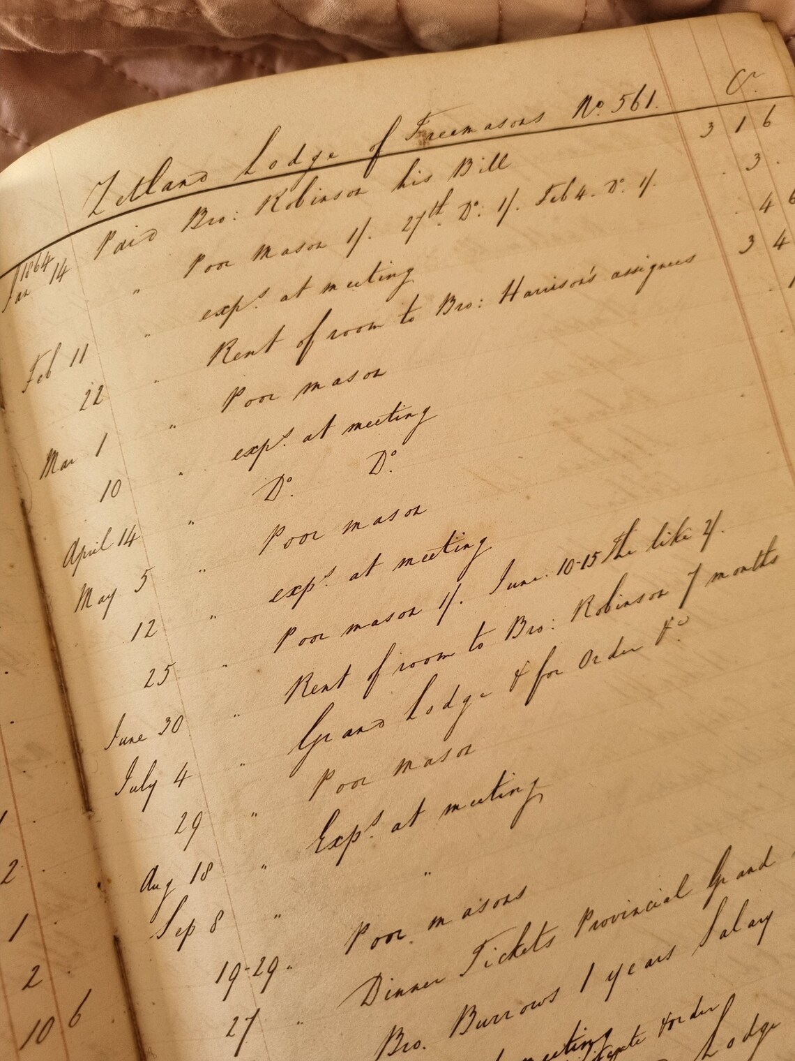 Antique *MASONIC* Ledger 1849 - 1950 Zetland Freemason's Lodge 100 ...