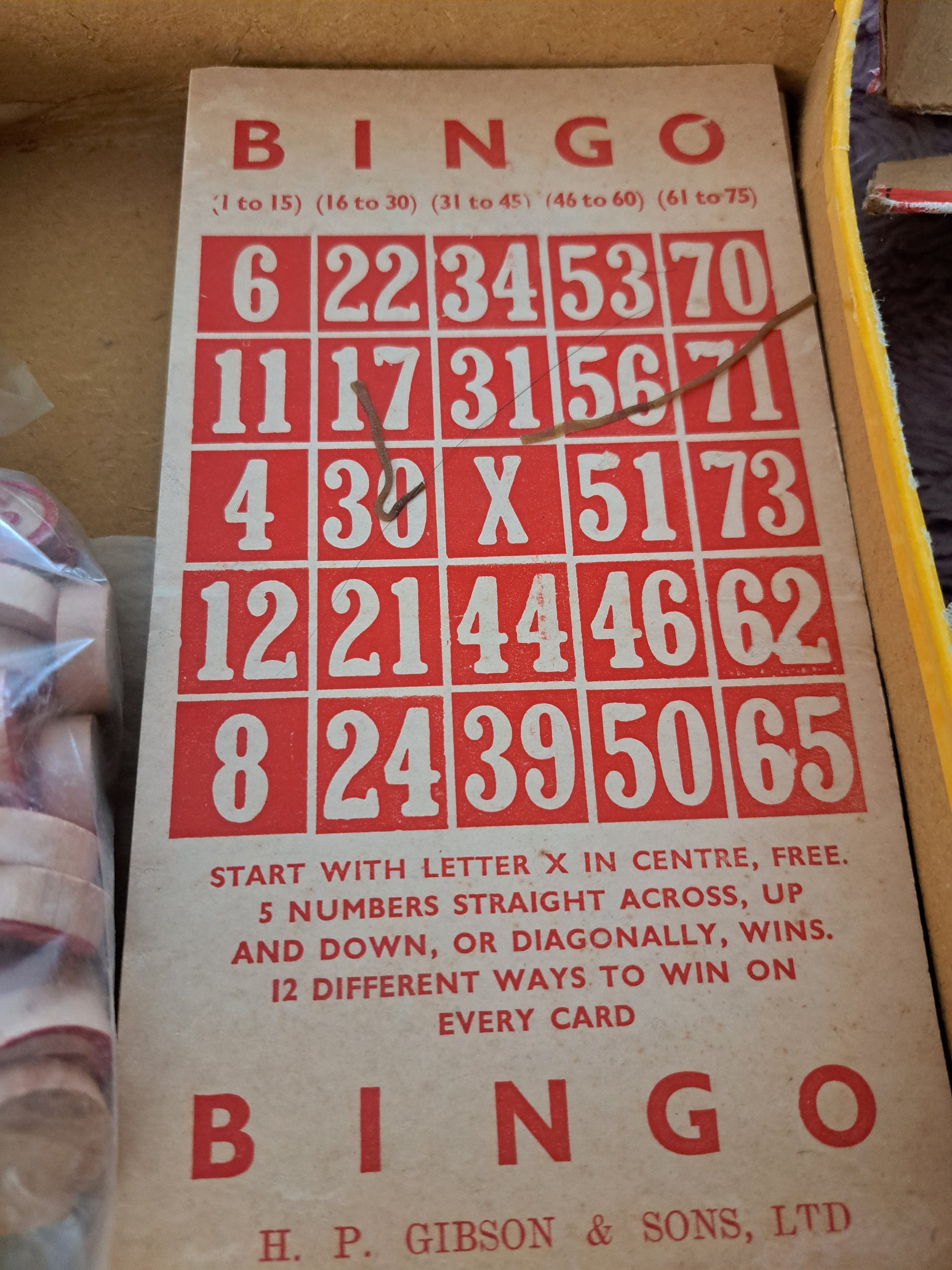 Rare Vintage 1950s HPG Games *BINGO!* Unused in Original Box - Etsy