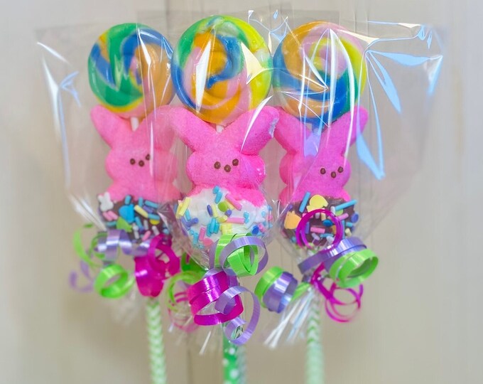 10 Easter Bunny Pops Easter Basket Treats Easter Candy - Etsy