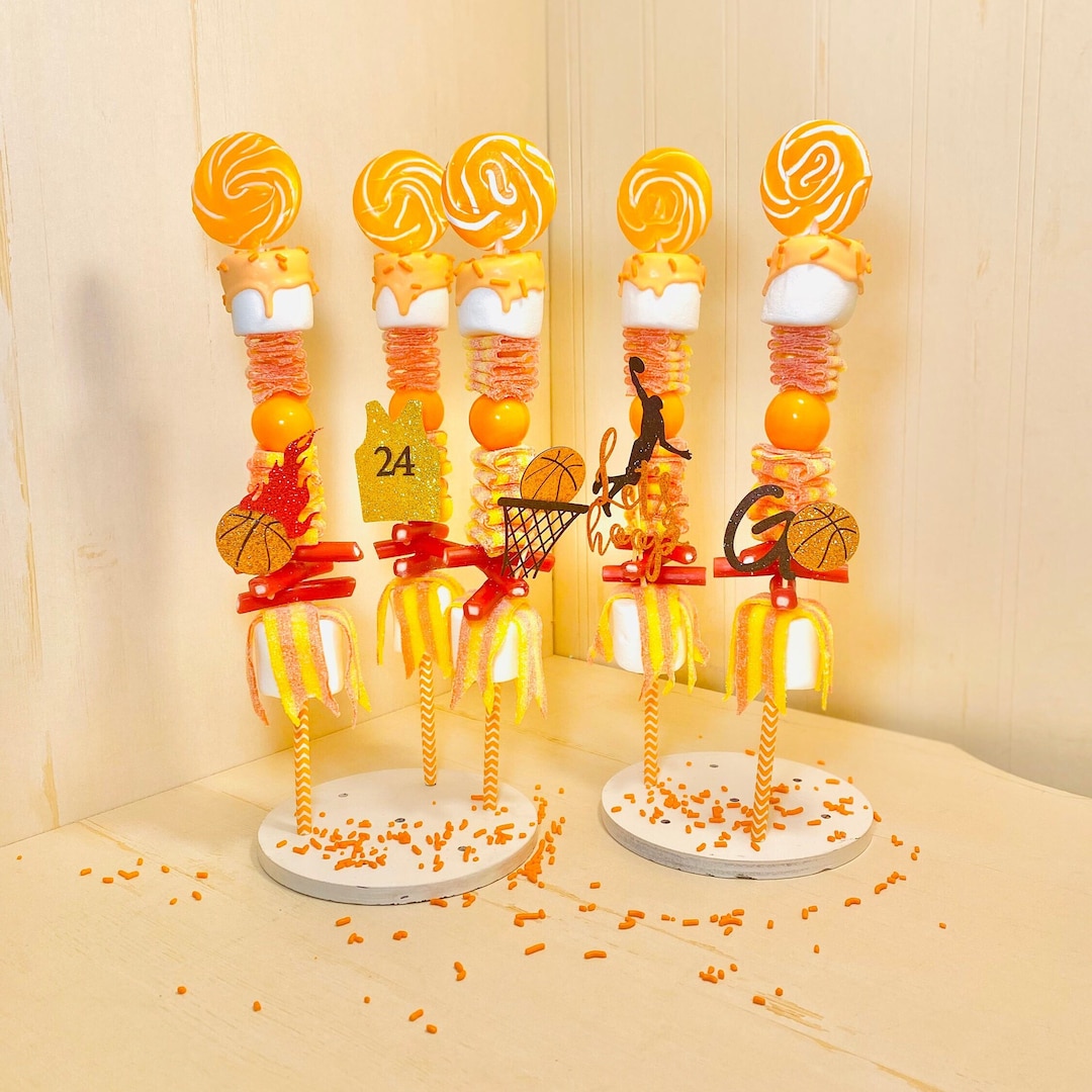 Basketball Candy Kabob, Basketball Party Favors, Basketball Birthday ...