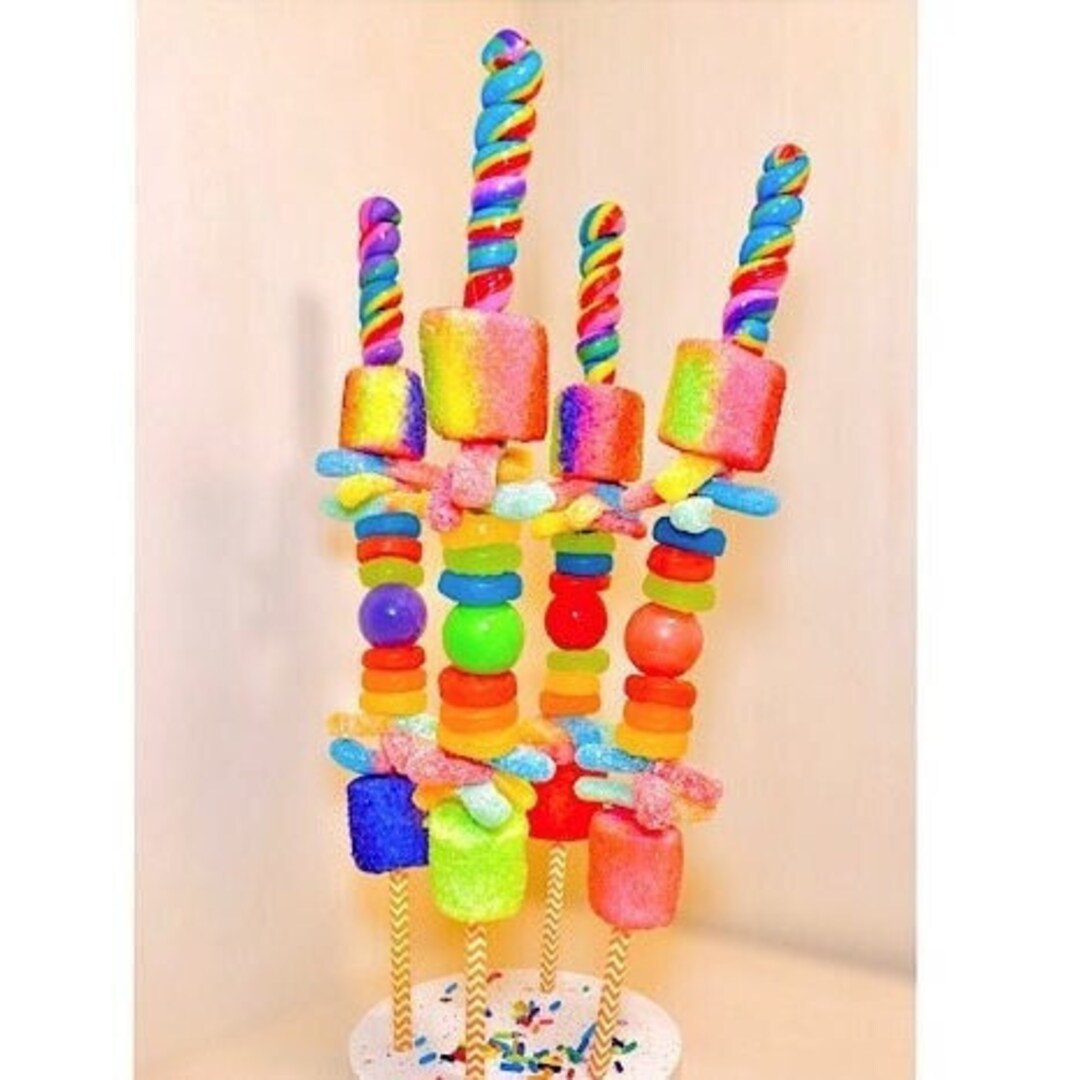 Neon Candy Kabobs, Candy Kabob Party Favors, Birthday Party Favors ...