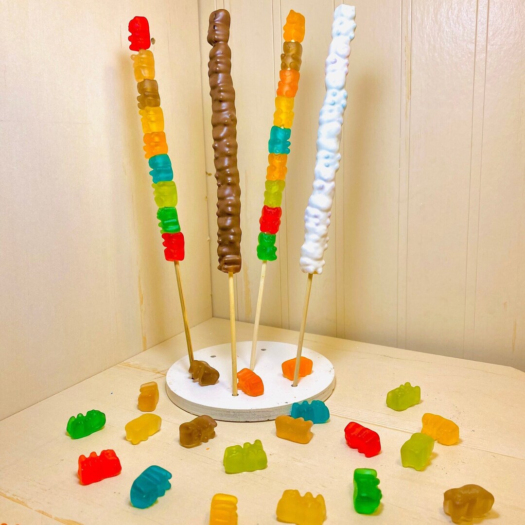 Chocolate Covered Gummy Bear Kabobs, Chocolate Gummy Bears, Candy ...