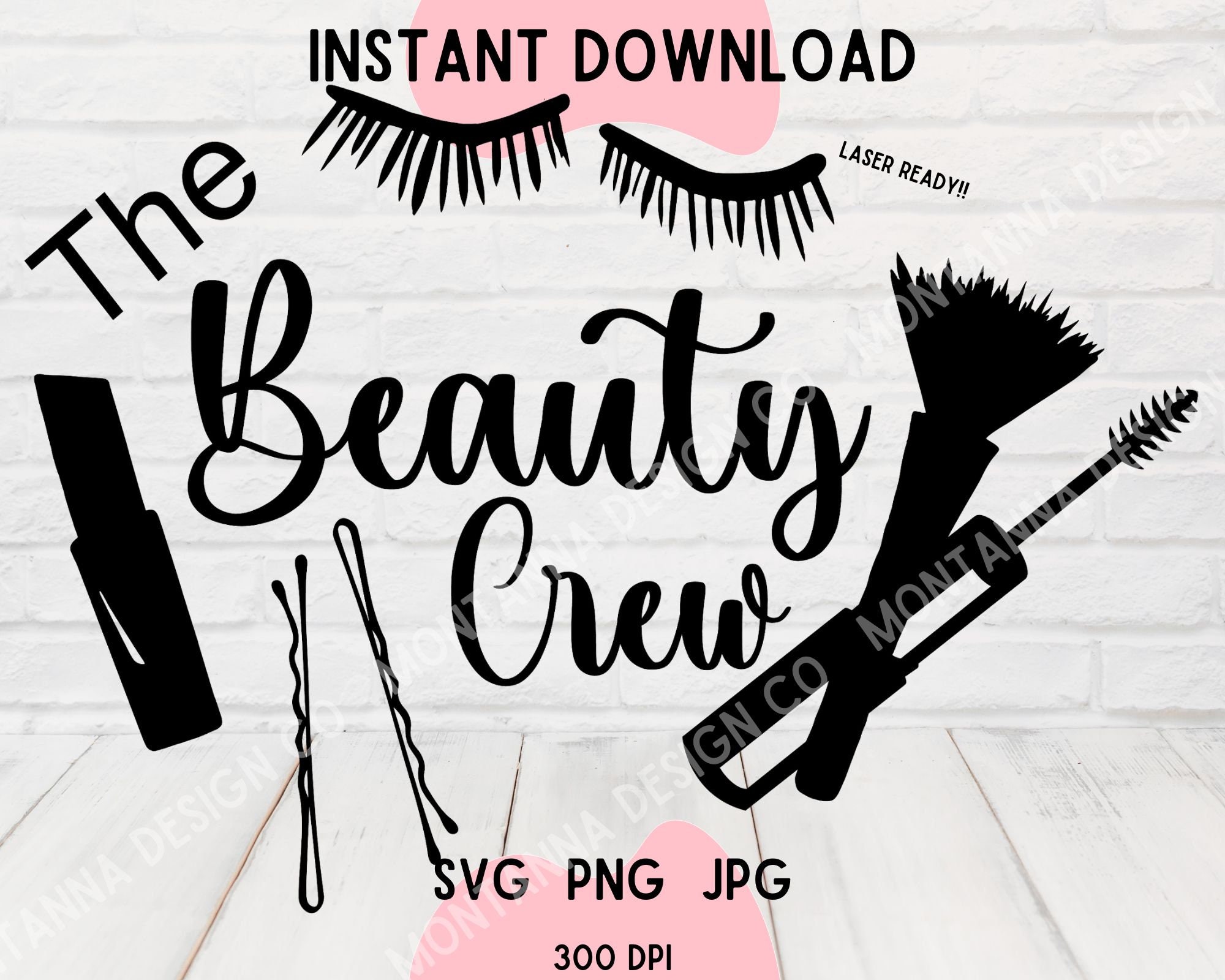Instant Download, SVG, Beauty Crew, Makeup, Artist, Stylist, Wedding ...