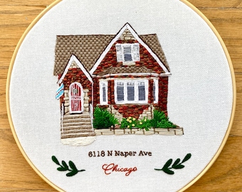 Custom Hand Embroidery of House, Building or Structure Commissioned - Etsy