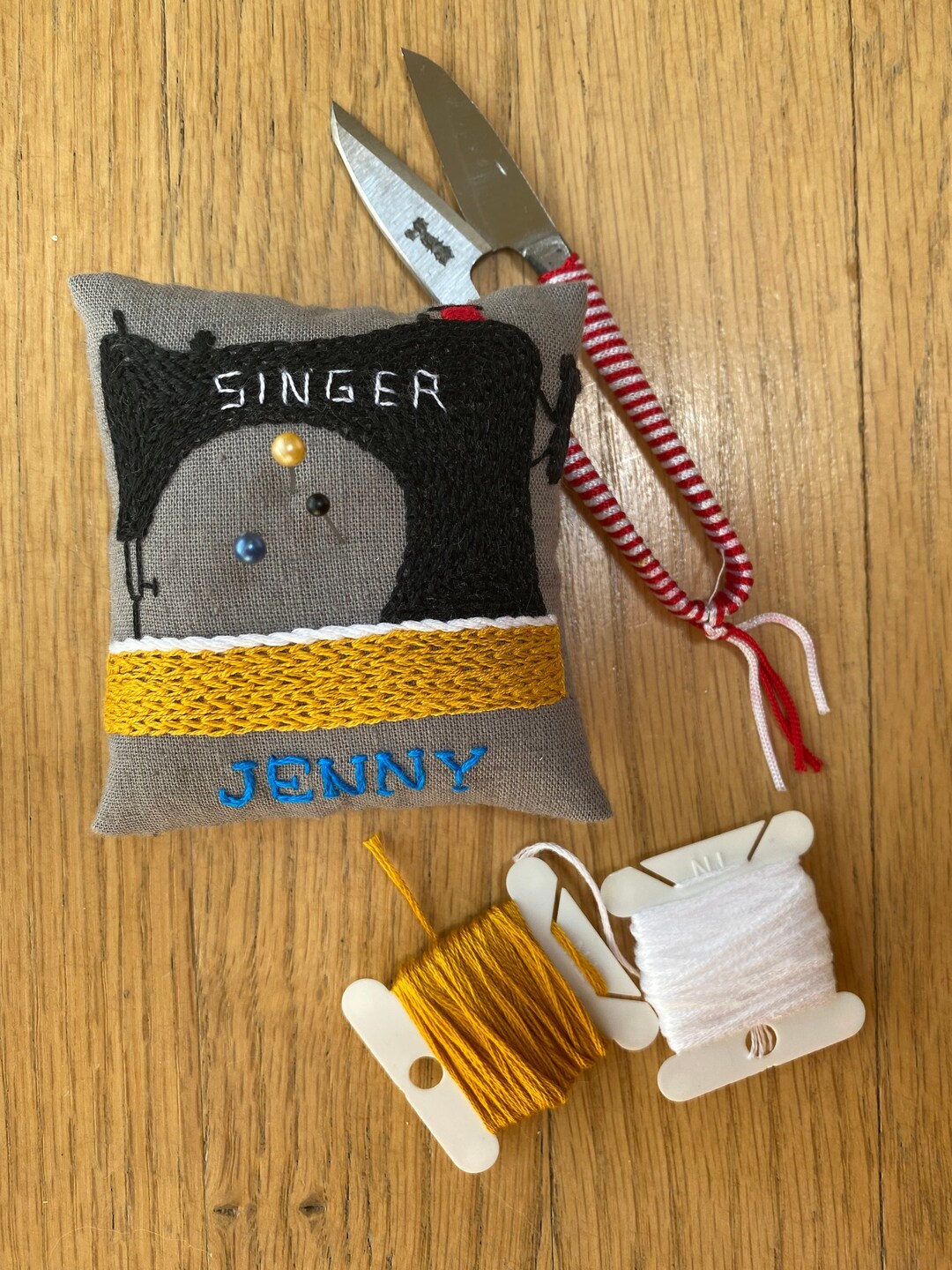 Hand Embroidered Pincushions - Etsy