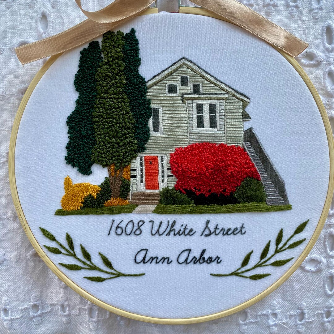 Custom House Embroidery - Etsy