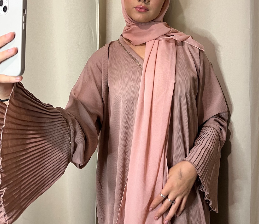 Abaya Dubai puderrosa Abaya-Kleid - Etsy.de