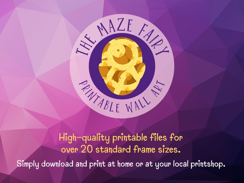 Digital Download Wall Art Maze Pop Art Printable Wall Art - Etsy