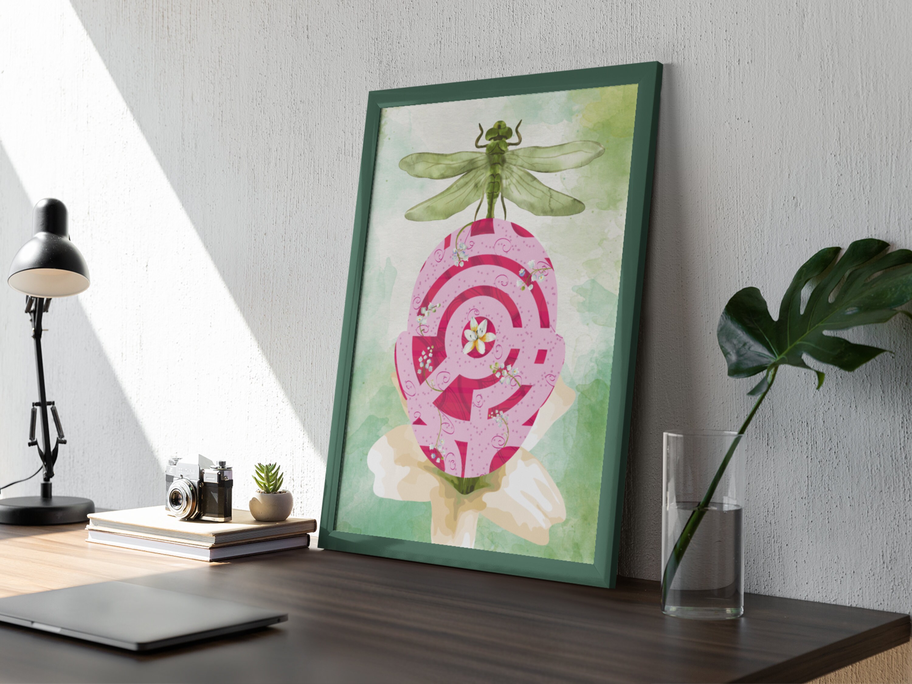 Preppy Room Decor Coquette Maze Art Printable Bauhaus Poster Roommate ...