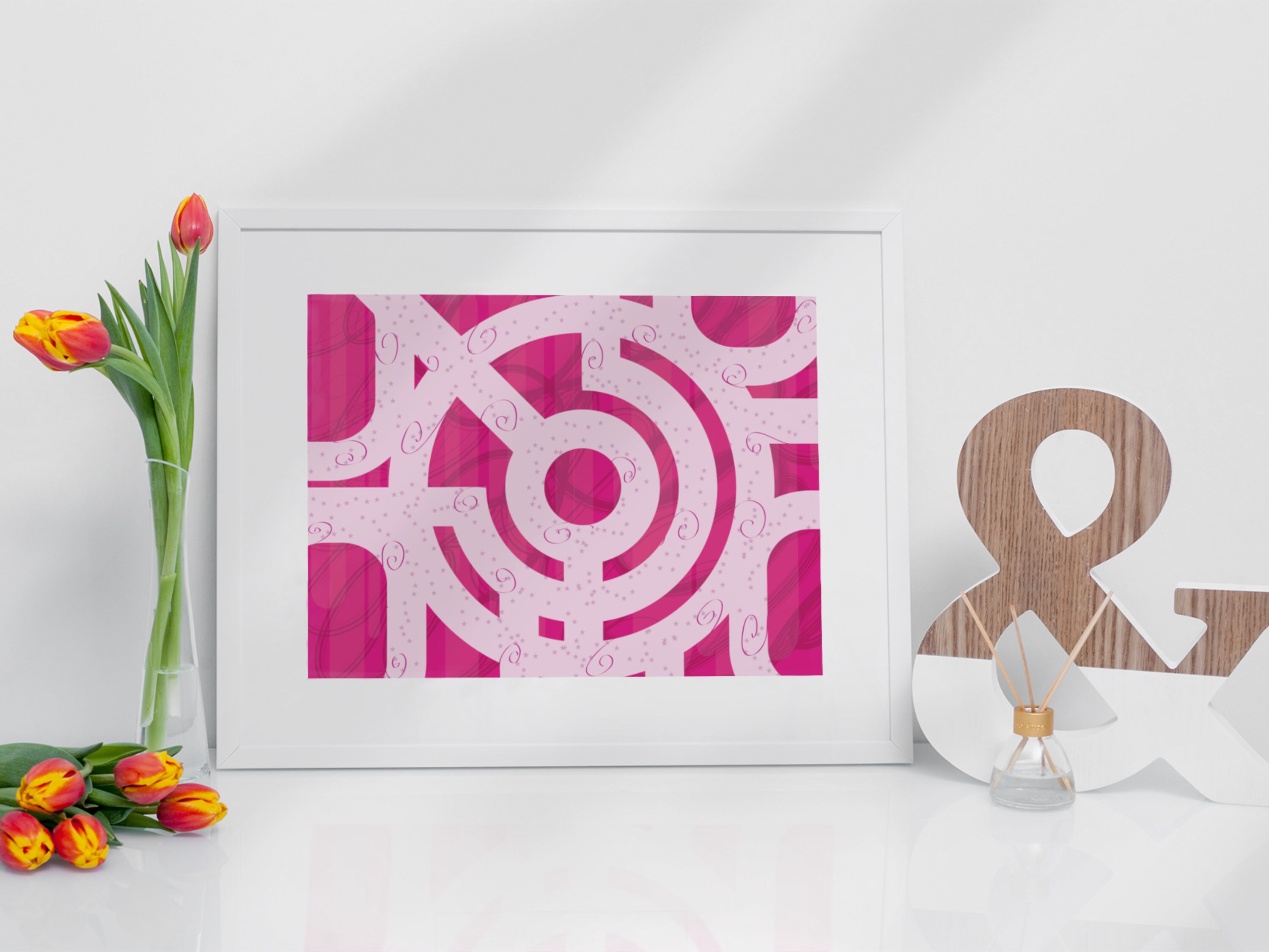 Preppy Home Decor Funky Wall Art Maze Art Retro Wall Art Y2K Room Decor ...