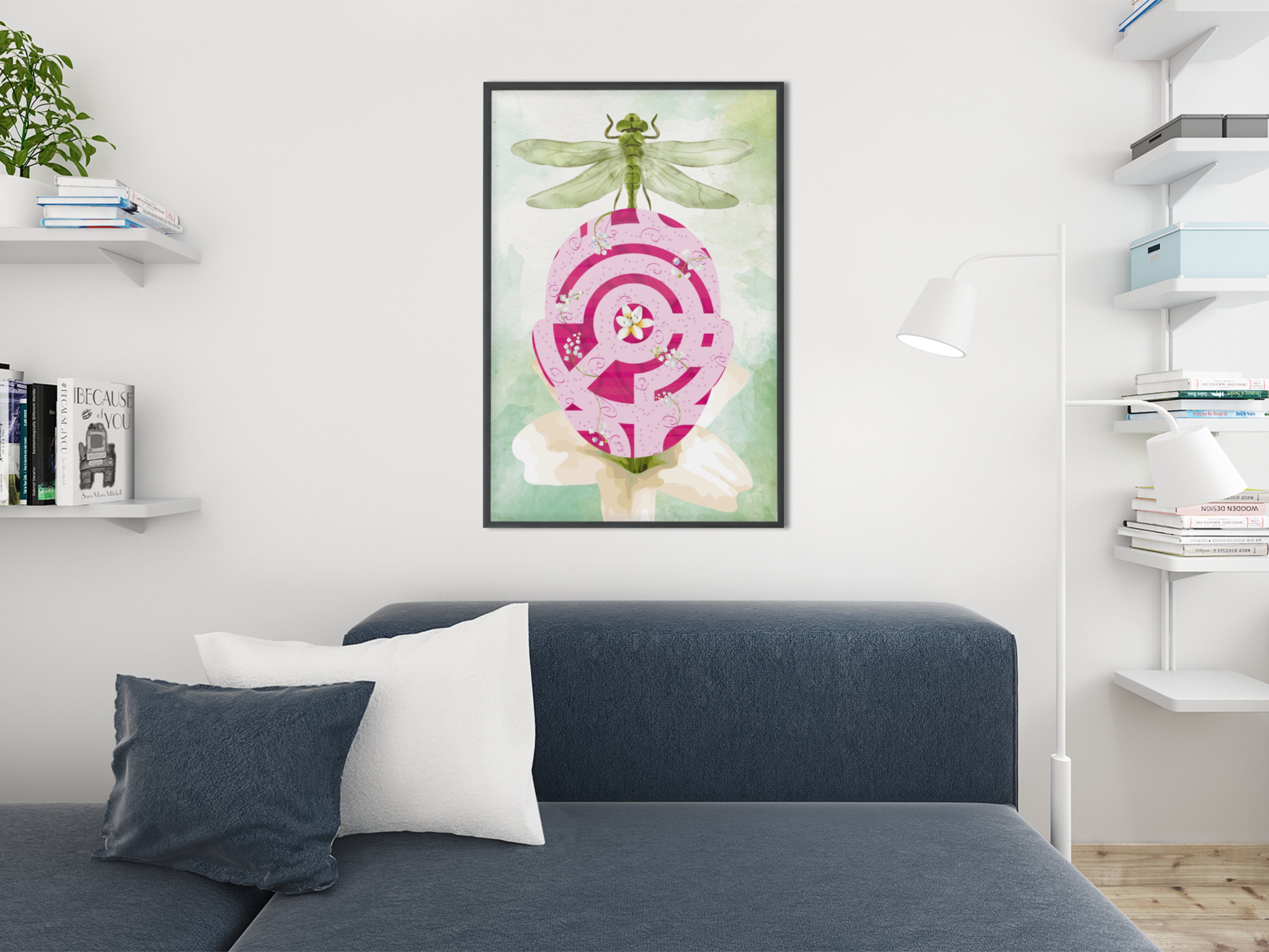 Preppy Room Decor Coquette Maze Art Printable Bauhaus Poster Roommate ...