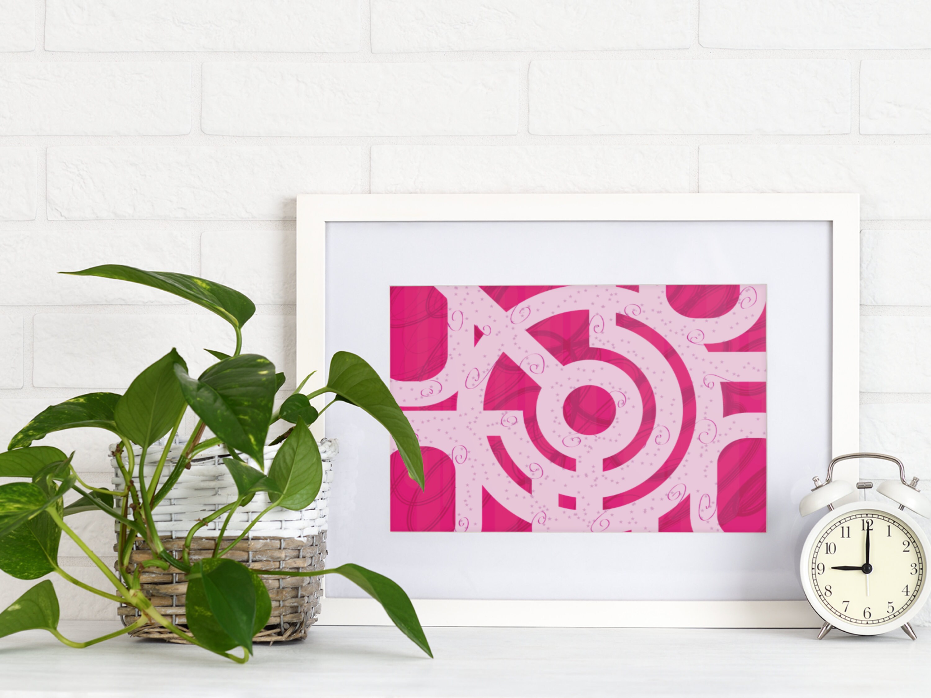 Preppy Home Decor Funky Wall Art Maze Art Retro Wall Art Y2K Room Decor ...