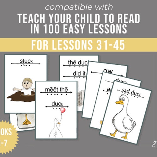 Flashcards Teach Your Child to Read in 100 Easy Lessons - Etsy