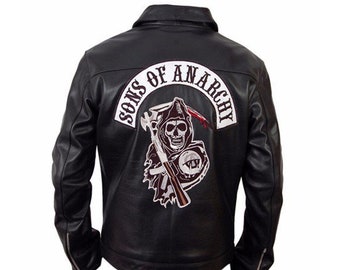 Leather Black Biker Jacket - Etsy