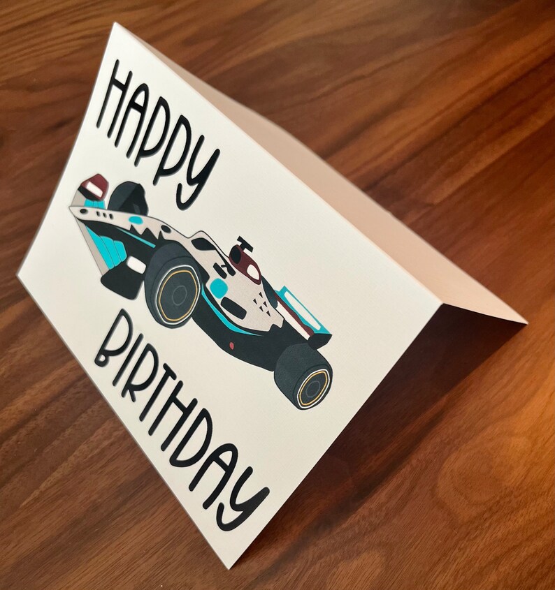 Formula 1 Happy Birthday Card silver F1 Formula One Grand Prix - Etsy