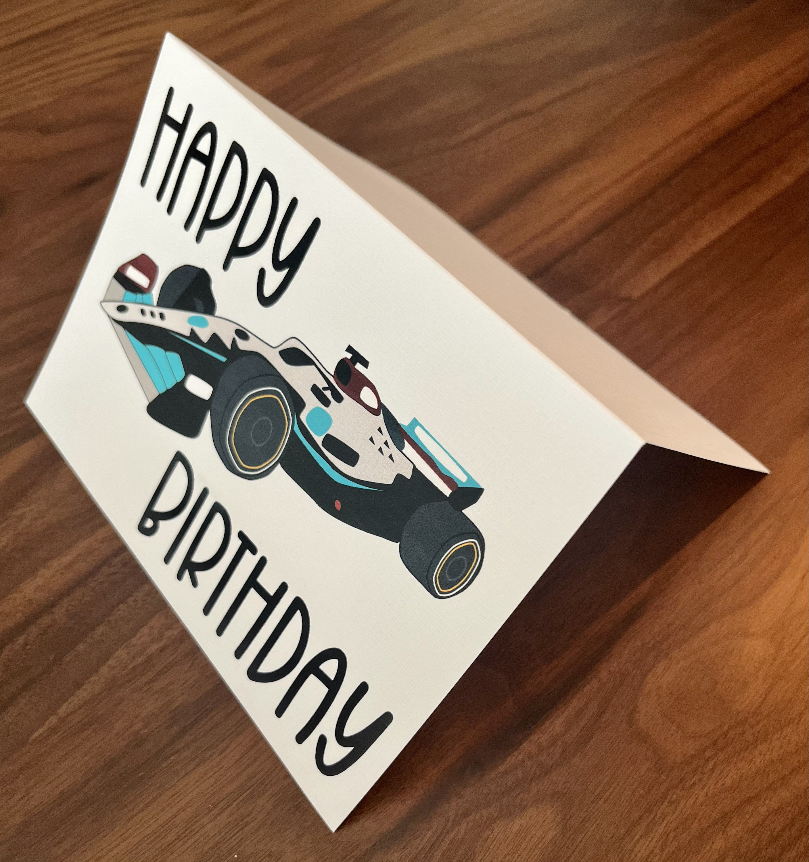 Formula 1 Happy Birthday Card silver F1 Formula One Grand Prix - Etsy