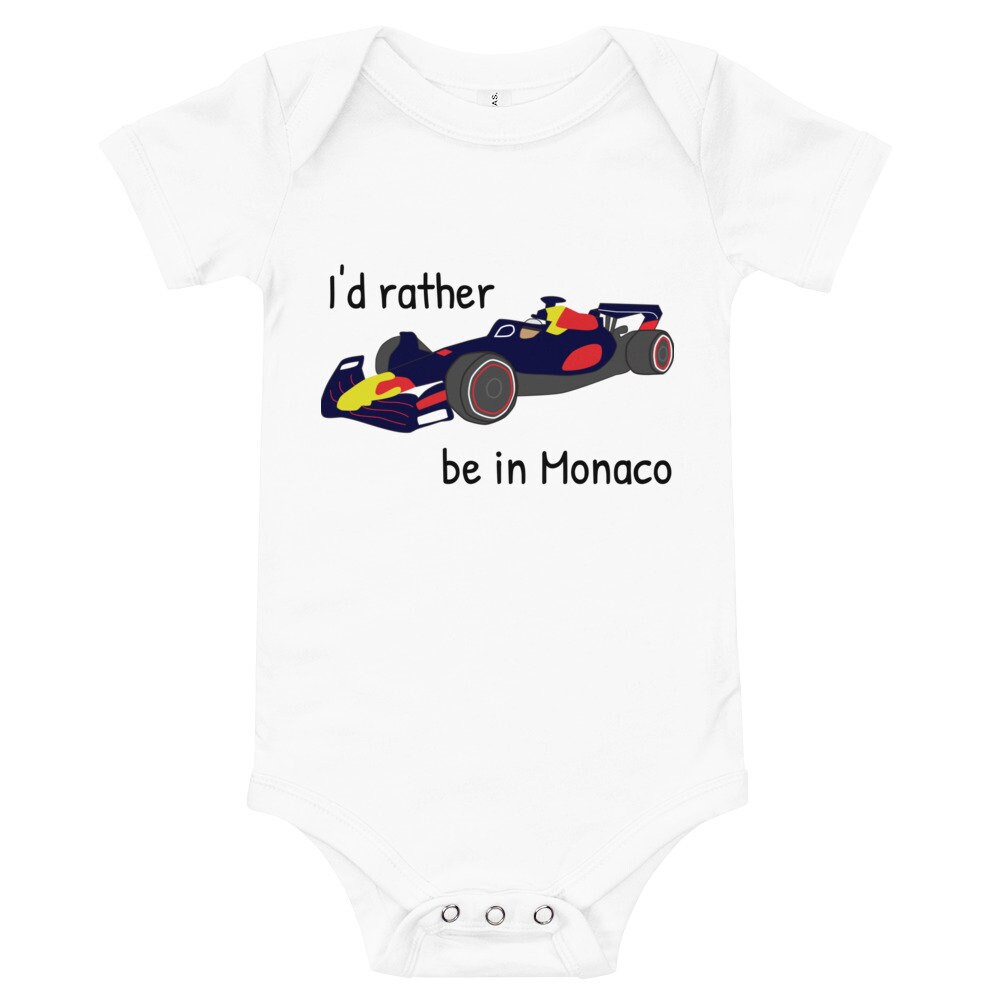 Formula 1 Baby Onesie monaco Redblue Car F1 Formula - Etsy