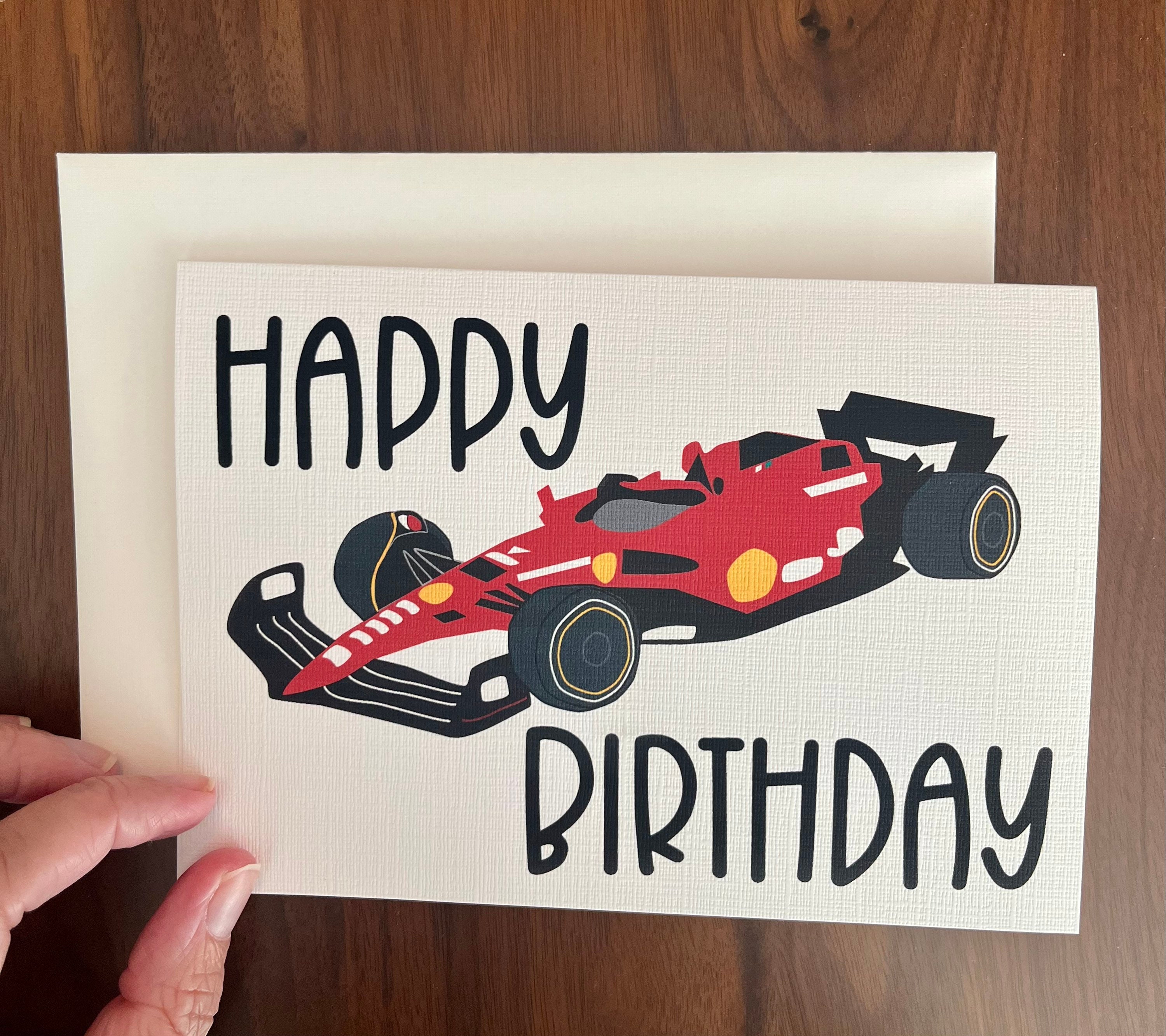 Formula 1 Happy Birthday Card red F1 Formula One Grand Prix - Etsy