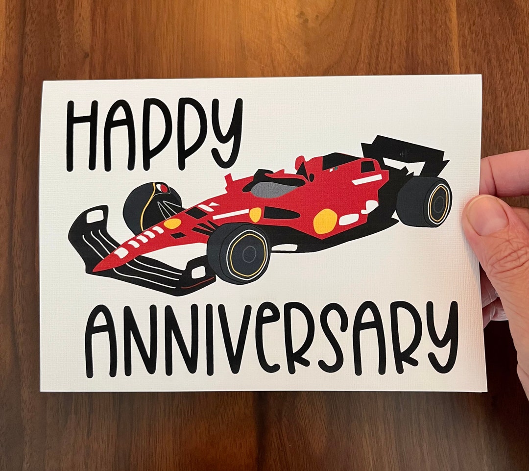Formula 1 Happy Anniversary Card red F1 Formula One Grand Prix - Etsy