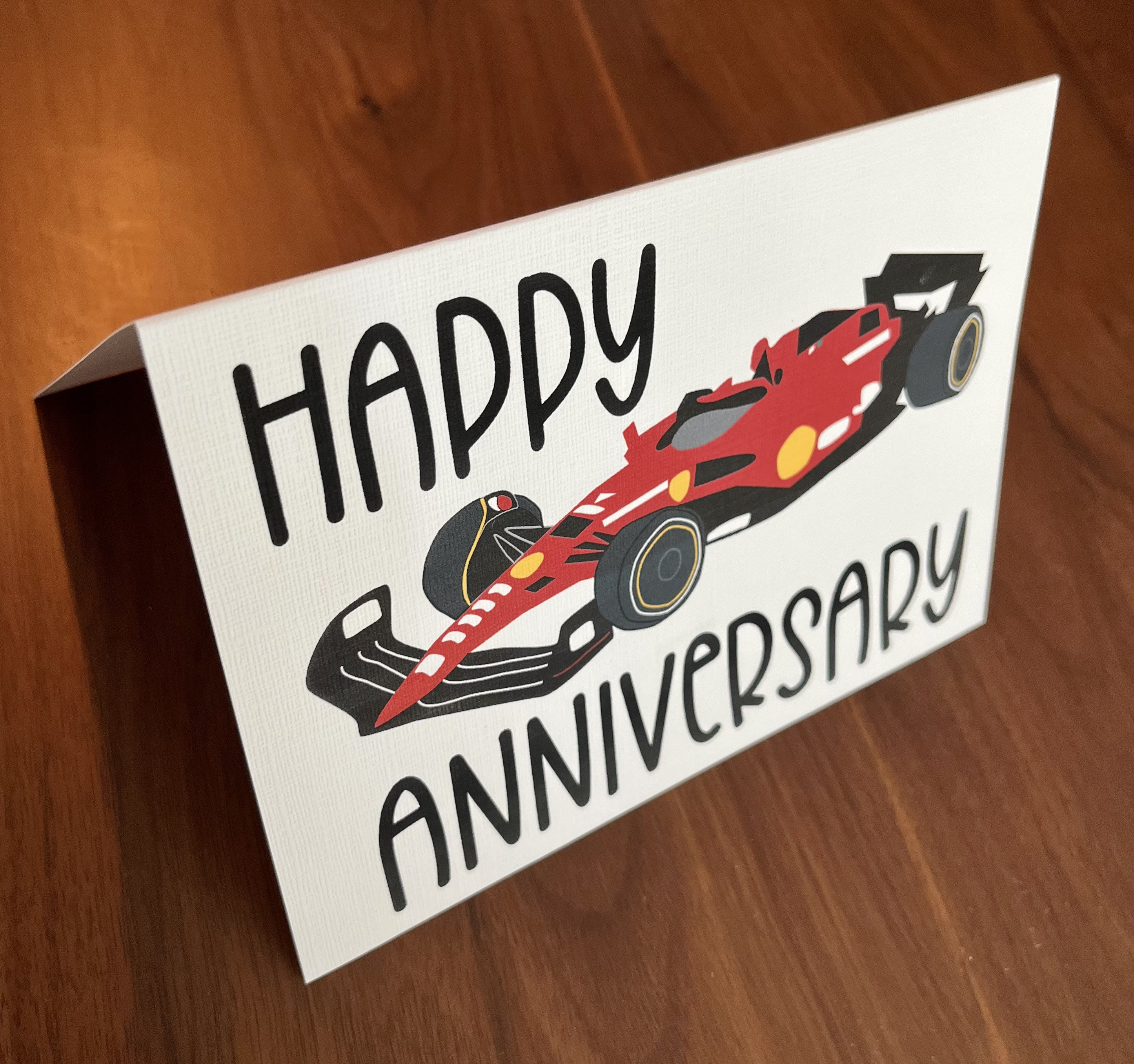 Tarjeta Feliz Aniversario Fórmula 1 Roja F1 Fórmula Uno - Etsy México