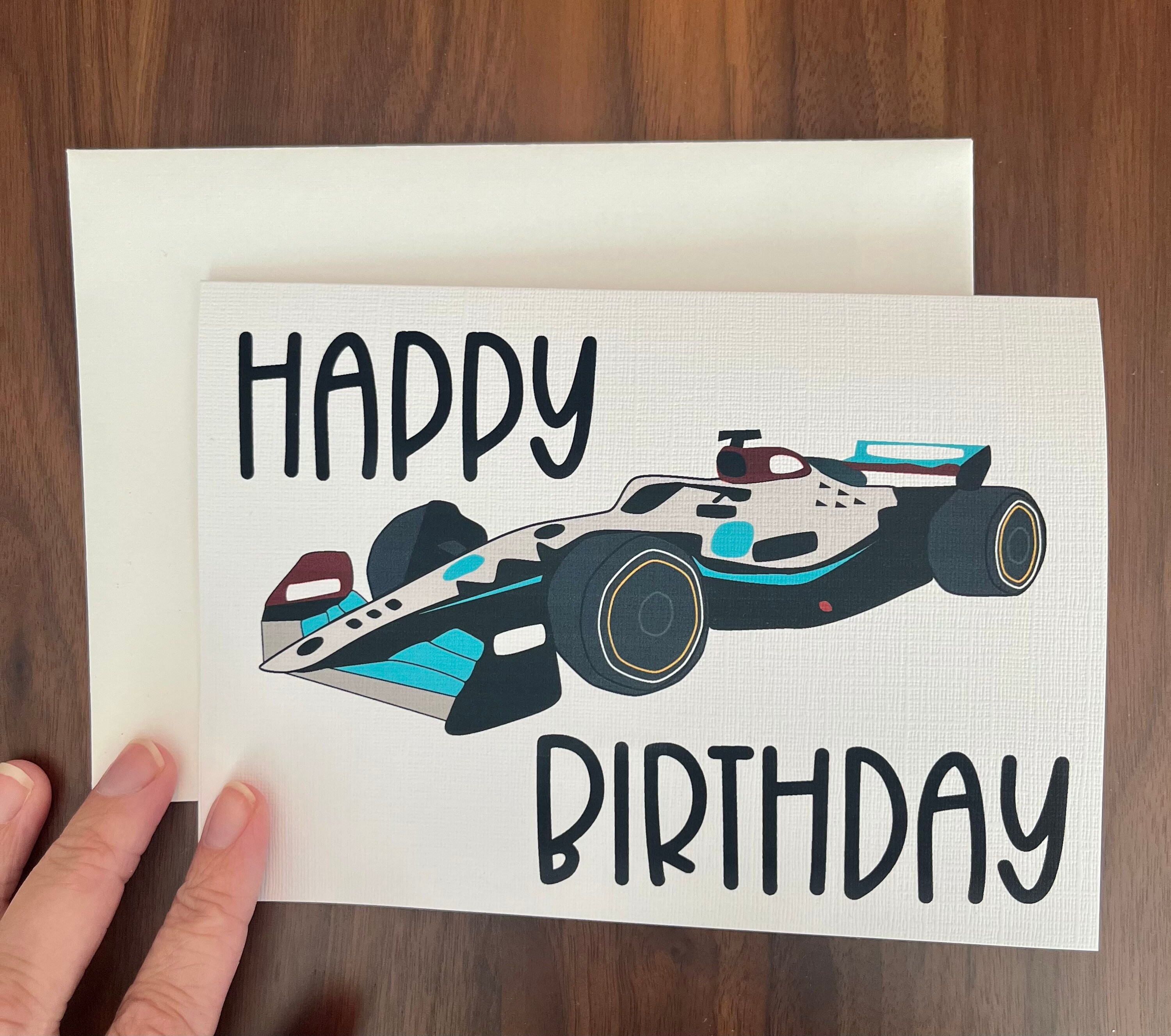 Formula 1 Happy Birthday Card silver F1 Formula One Grand Prix - Etsy