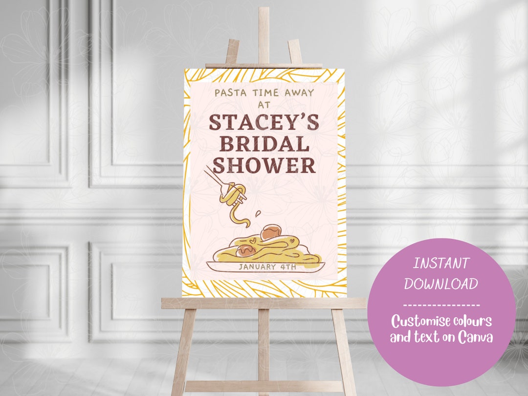 Pasta | Italian Style Theme Welcome Sign Hens/bridal Shower/birthday - Etsy