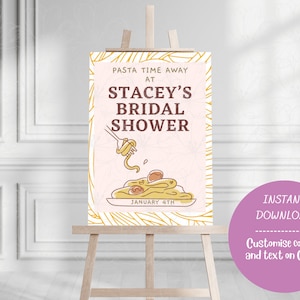 Pasta Italian Style Theme Welcome Sign Hens/bridal Shower/birthday - Etsy