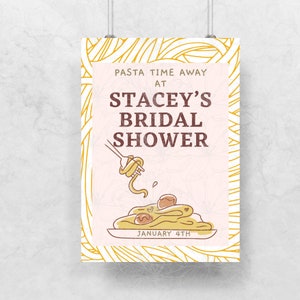 Pasta | Italian Style Theme Welcome Sign Hens/bridal Shower/birthday - Etsy
