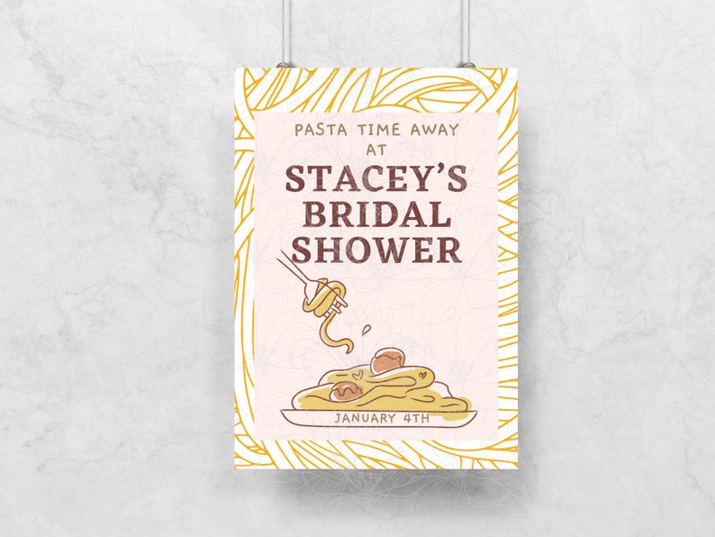 Pasta | Italian Style Theme Welcome Sign Hens/bridal Shower/birthday - Etsy